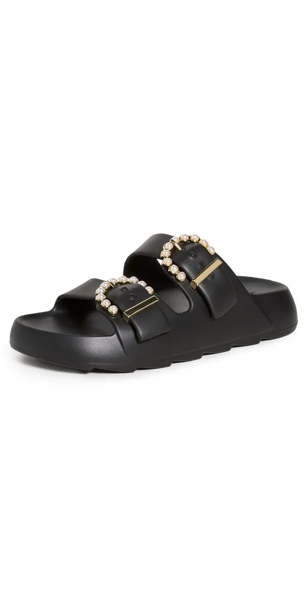 STUART WEITZMAN Pearl Buckle Slides