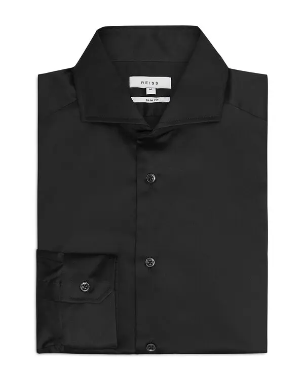 REISS Storm Slim Fit Two Fold Twill Shirt