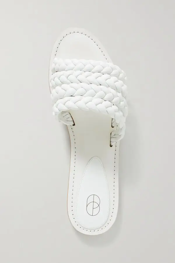 PORTE & PAIRE Braided Leather Slides