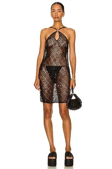 Coperni Sequin Crochet Dress