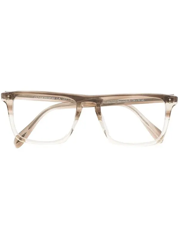 Oliver Spencer Bernardo Square-frame Eyeglasses - Neutrals