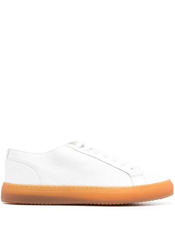DOUCAL'S Leather Low-top Sneakers - White