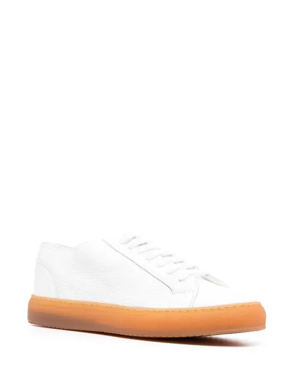 DOUCAL'S Leather Low-top Sneakers - White