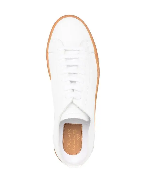 DOUCAL'S Leather Low-top Sneakers - White