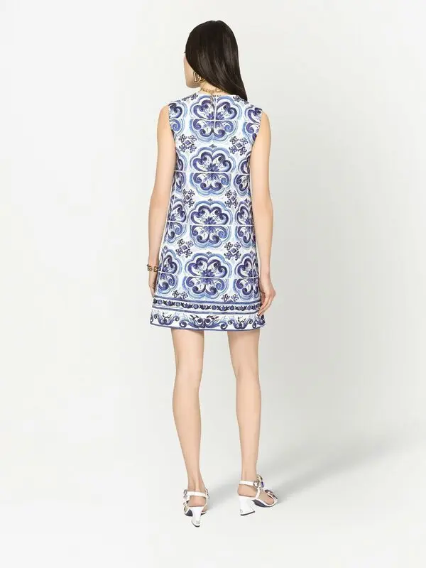 Dolce & Gabbana Majolica-print Brocade Minidress