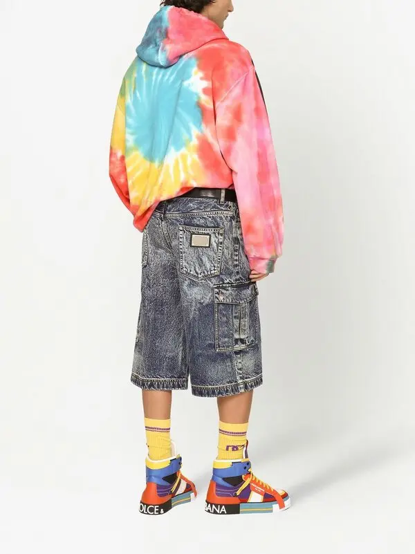 Dolce & Gabbana Tie-dye Logo Hoodie - Blue