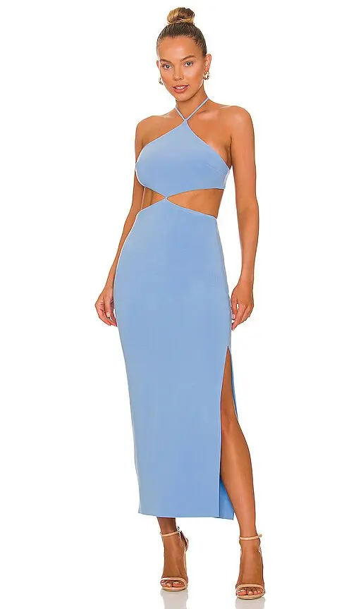 blue dress for baby girl Bec and Bridge Salton Sea One Shoulder Midi Dress – Coco & Lola main image 0