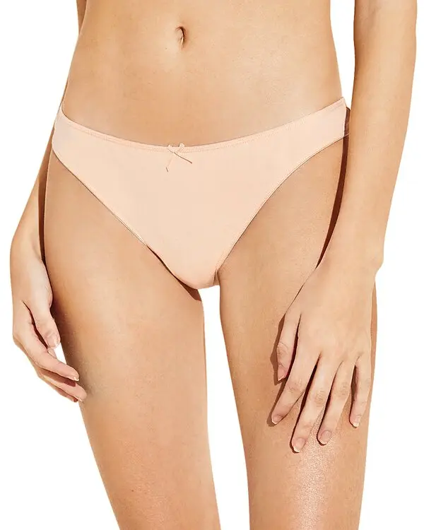 Eberjey Pima Stretch Cotton Thong - Buff