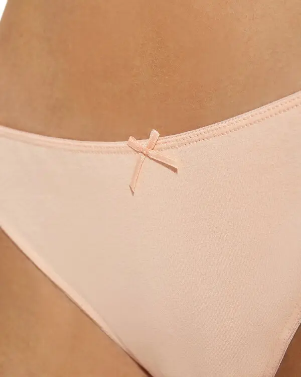 Eberjey Pima Stretch Cotton Thong - Buff