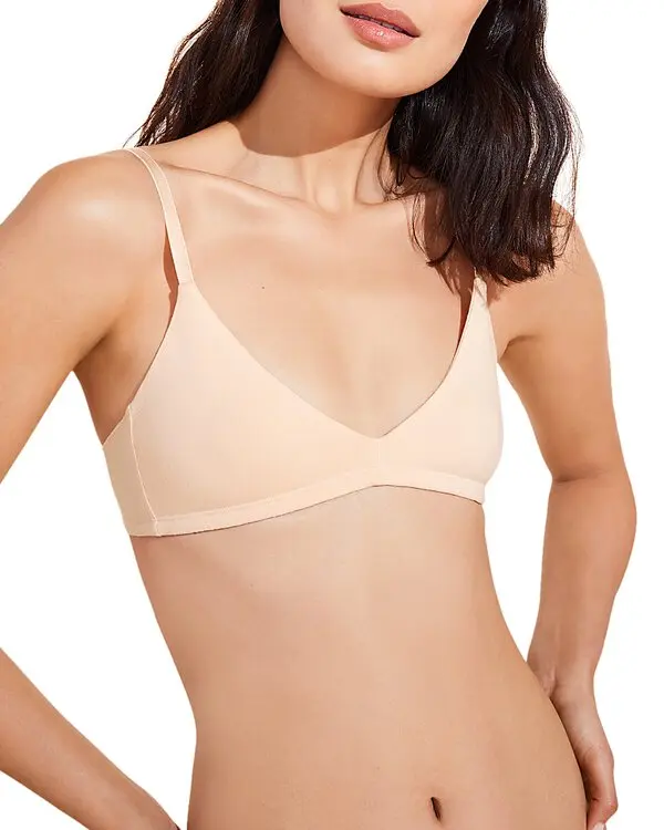 Eberjey Pima Stretch Cotton Bralette - Buff