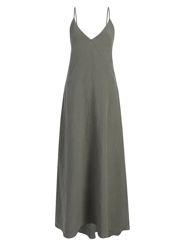 Another Tomorrow Seamed Slip Dress