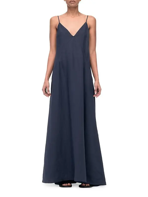 Another Tomorrow Seamed Slip Dress