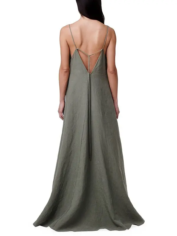 Another Tomorrow Seamed Slip Dress