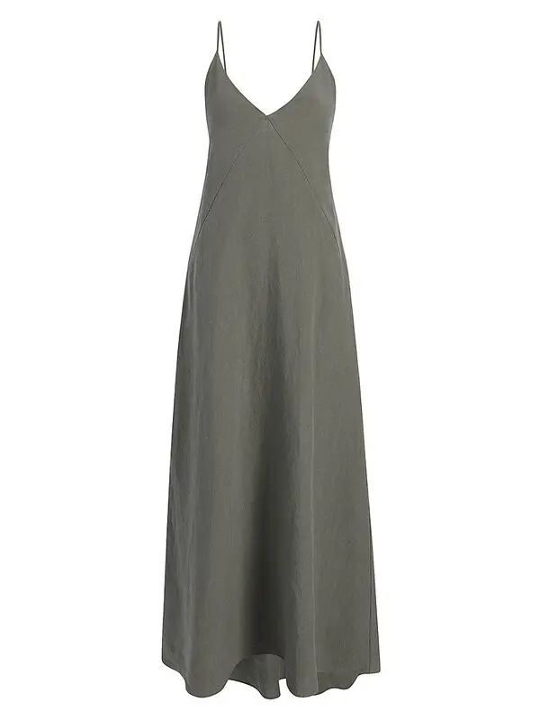 Another Tomorrow Seamed Slip Dress