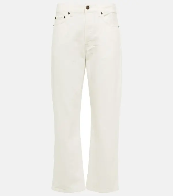 THE ROW Lesley Mid-rise Straight Jeans In Panna - White
