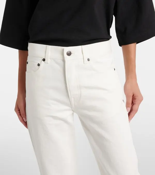 THE ROW Lesley Mid-rise Straight Jeans In Panna