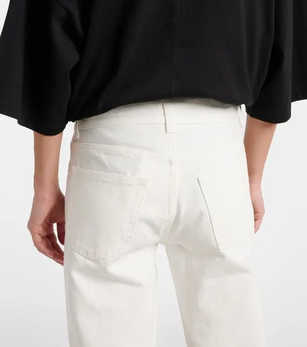 THE ROW Lesley Mid-rise Straight Jeans In Panna