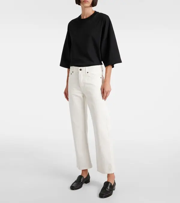 THE ROW Lesley Mid-rise Straight Jeans In Panna