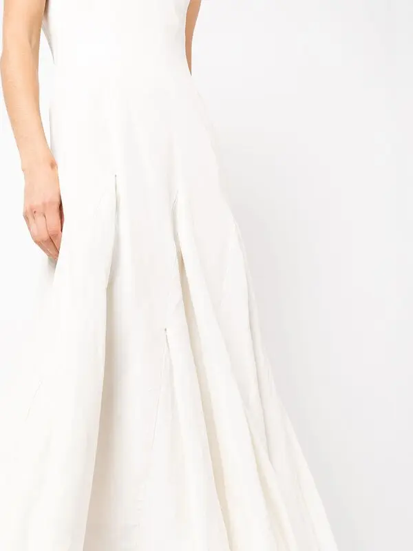 Voz Harlequin Silk-linen Midi Dress