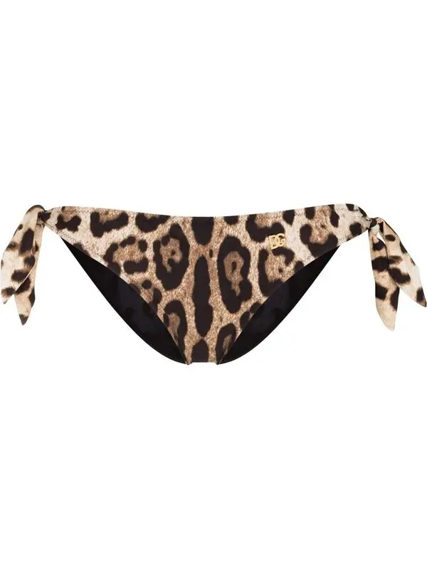 Dolce & Gabbana Leopard-print Bikini Bottom - Neutrals