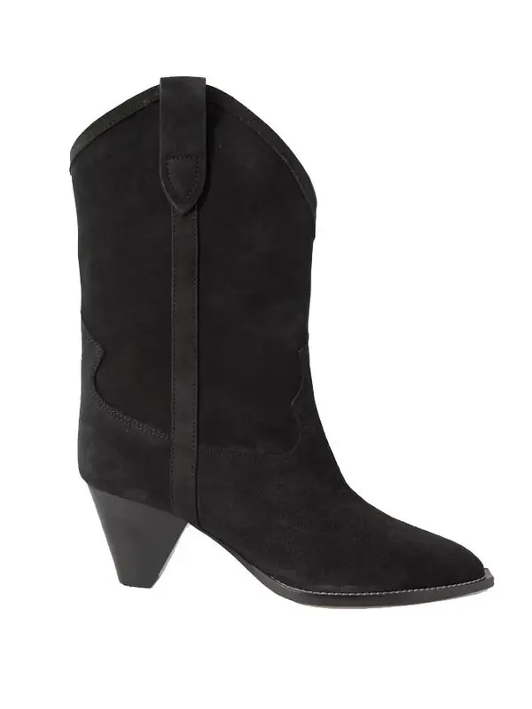 Isabel Marant  Luliette Embroidered Suede Ankle Boots