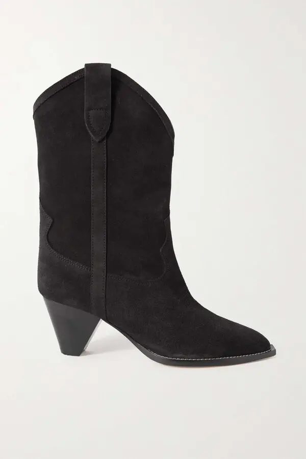 Isabel Marant  Luliette Embroidered Suede Ankle Boots