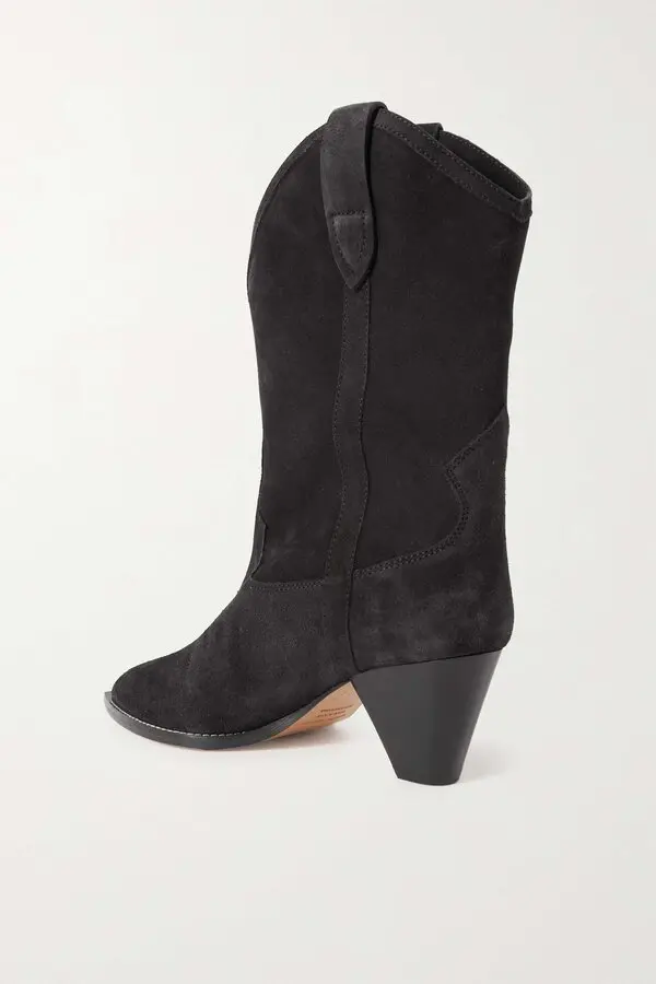 Isabel Marant  Luliette Embroidered Suede Ankle Boots