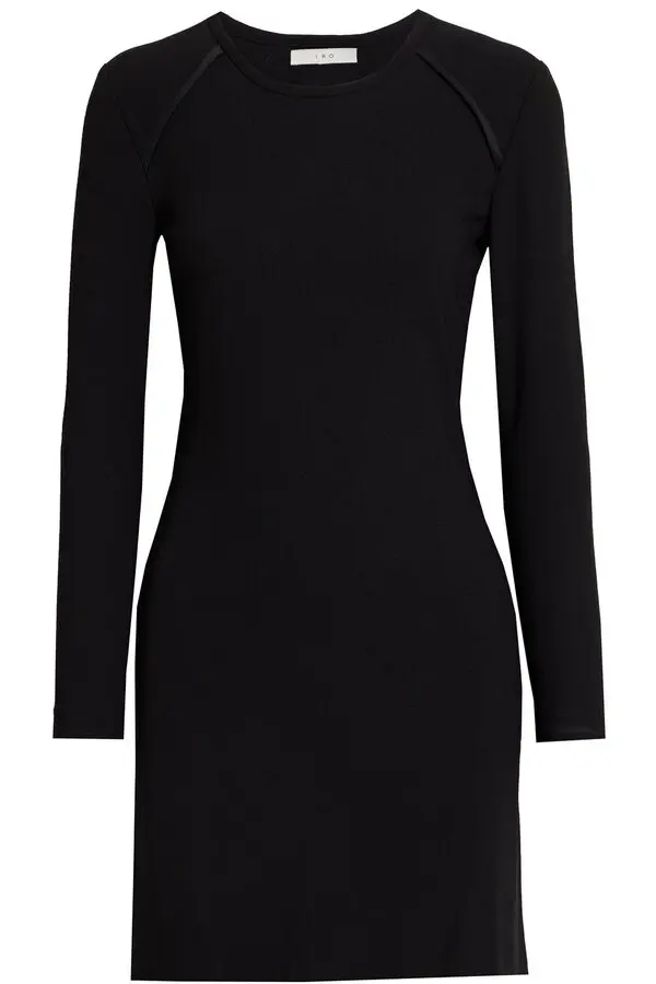 IRO PARIS Cheryne Cutout Crepe Mini Dress - Black