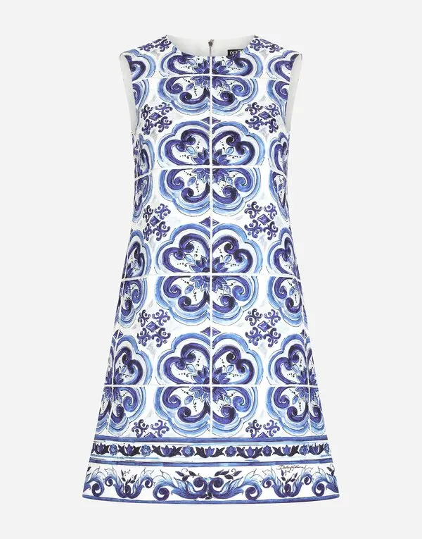Dolce & Gabbana Majolica-print Brocade Mini Dress