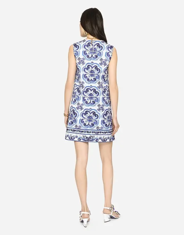 Dolce & Gabbana Majolica-print Brocade Mini Dress