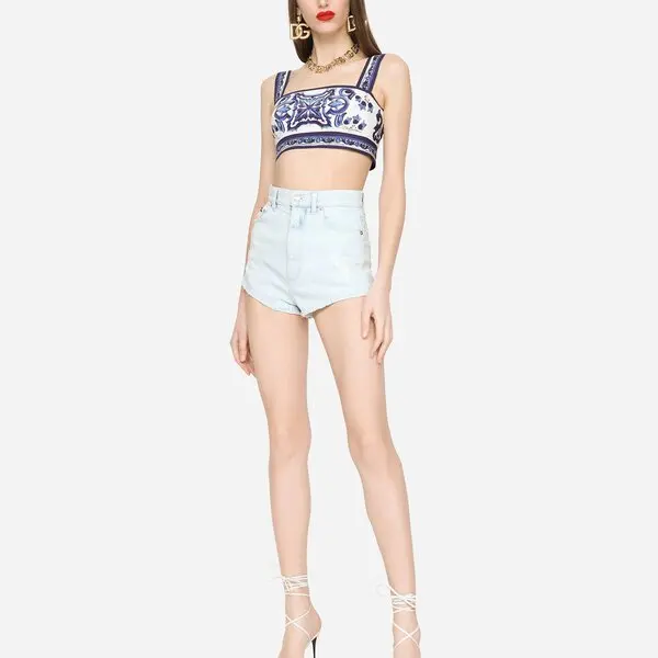 Dolce & Gabbana Light Blue Denim Shorts