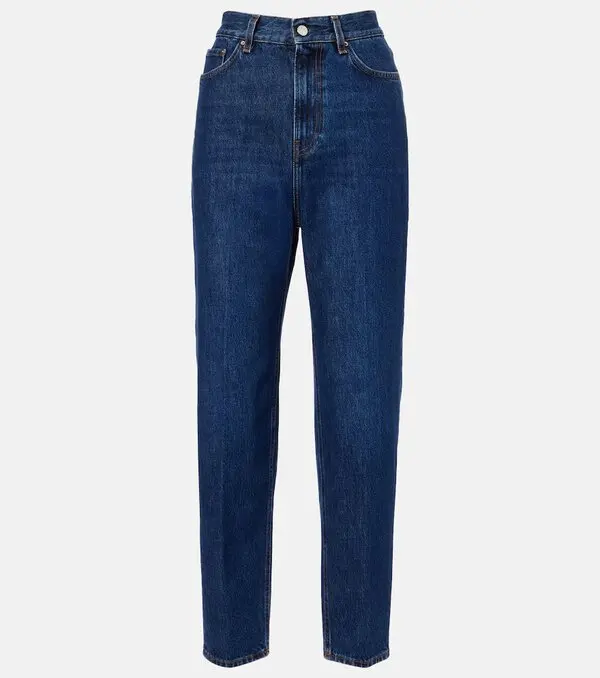 TOTEME High-rise Tapered Jeans - Blue
