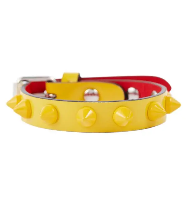 CHRISTIAN LOUBOUTIN Loubilink Embellished Bracelet - Yellow