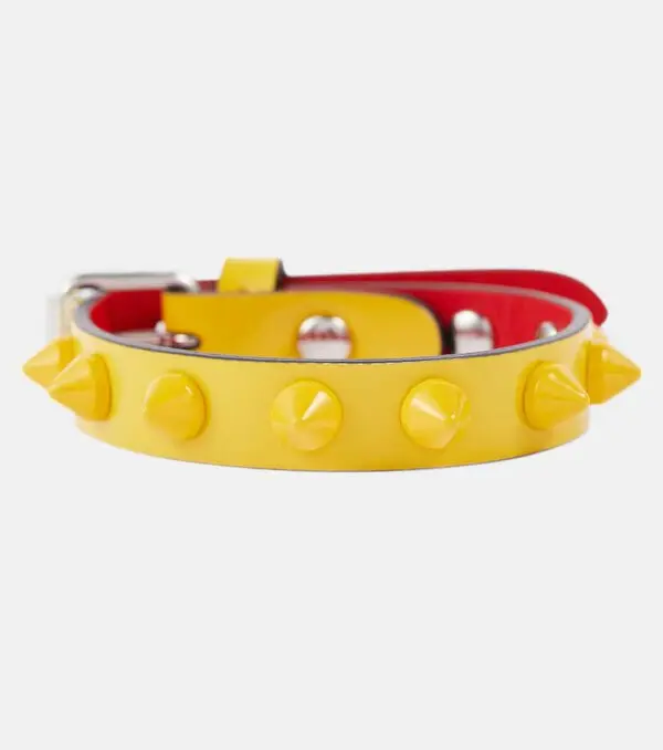 CHRISTIAN LOUBOUTIN Loubilink Embellished Bracelet - Yellow