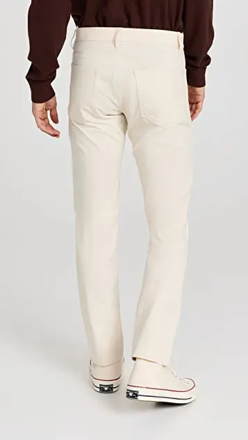 Theory Raffi Neoteric Twill Straight Pants - Warm Ivory