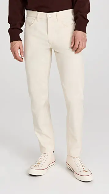 Theory Raffi Neoteric Twill Straight Pants - Warm Ivory
