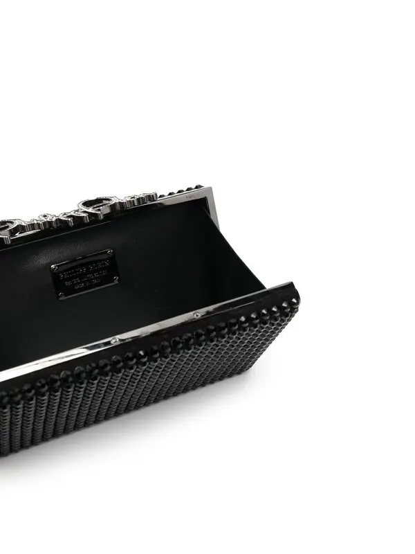 Philipp Plein Crystal-studded Snap Clutch