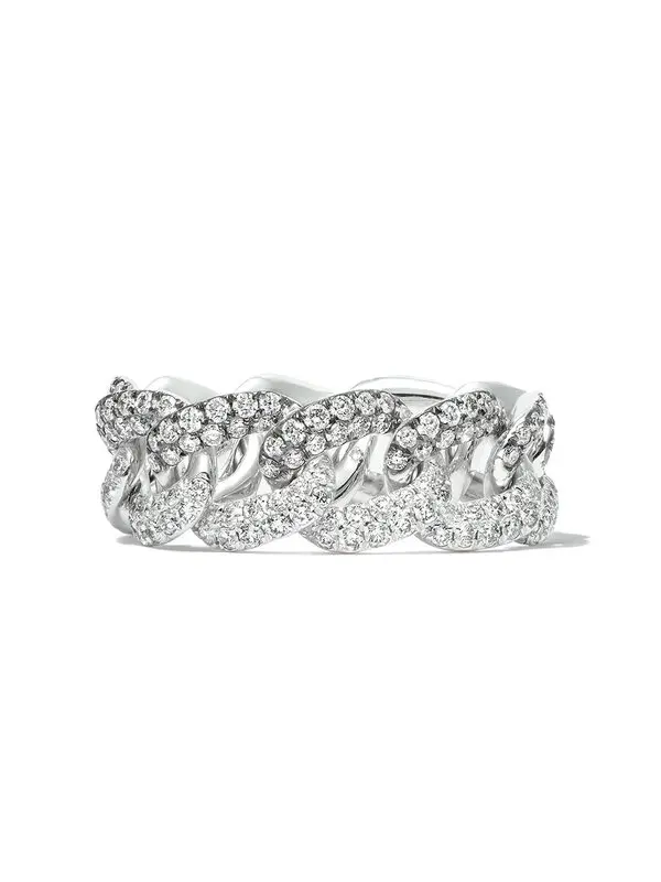 Shay 18k White Gold Diamond Link Ring
