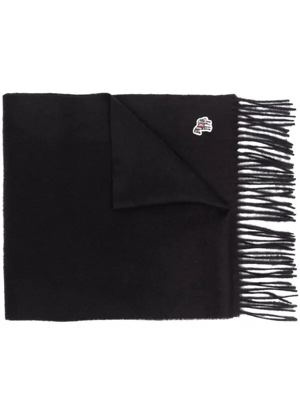 Paul Smith Signature-zebra Fringed Scarf - Black