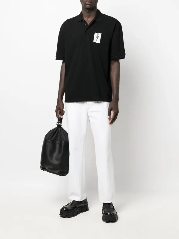 Neil Barrett Logo-patch Polo Shirt