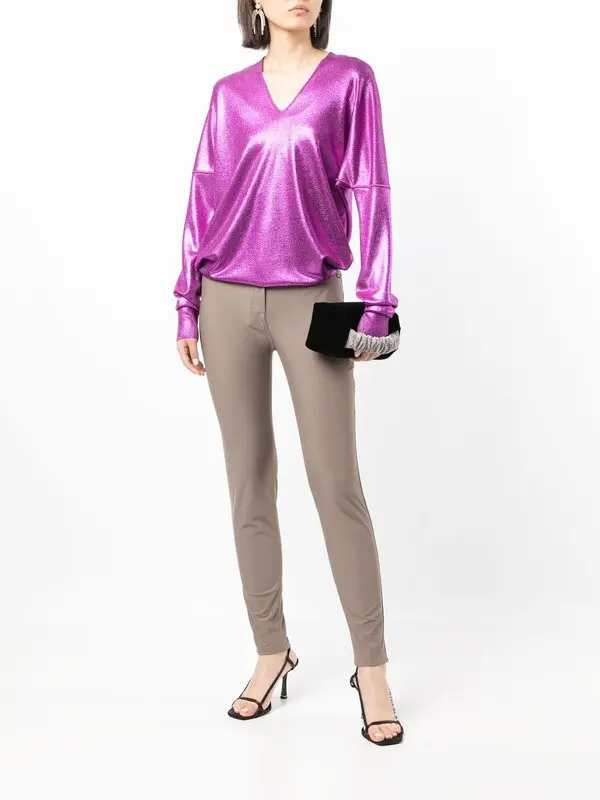TOM FORD Metallic Skinny Jeans - Brown