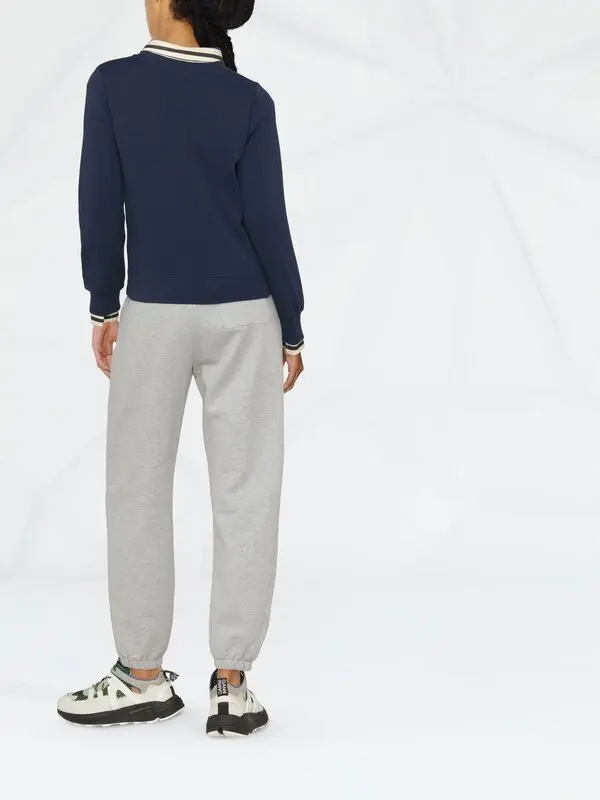 A.p.c. Tina Logo-embroidered Cotton Sweatshirt - Blue