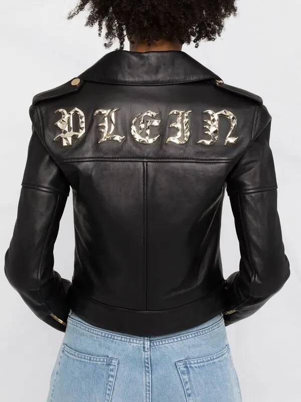Philipp Plein Leather Biker Jacket