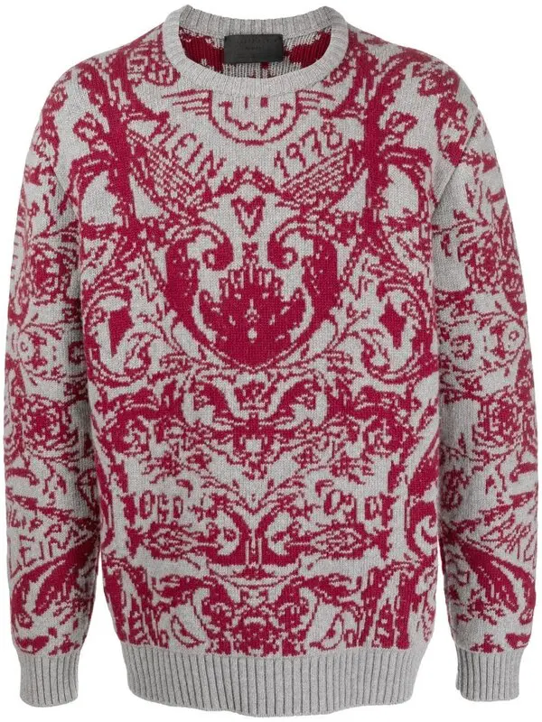 Philipp Plein Intarsia-knit Jumper - Grey