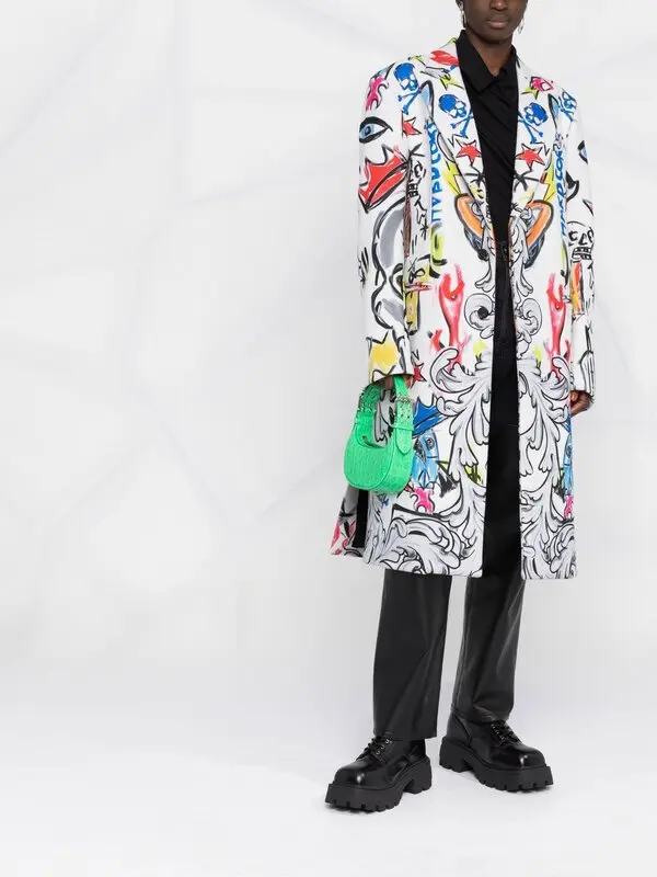Philipp Plein Agnelli Graffiti-print Coat