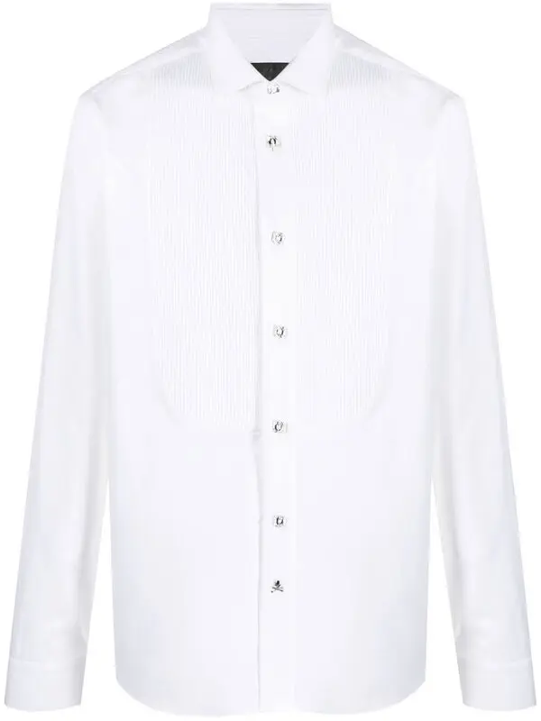 Philipp Plein Pleated-panel Detail Shirt