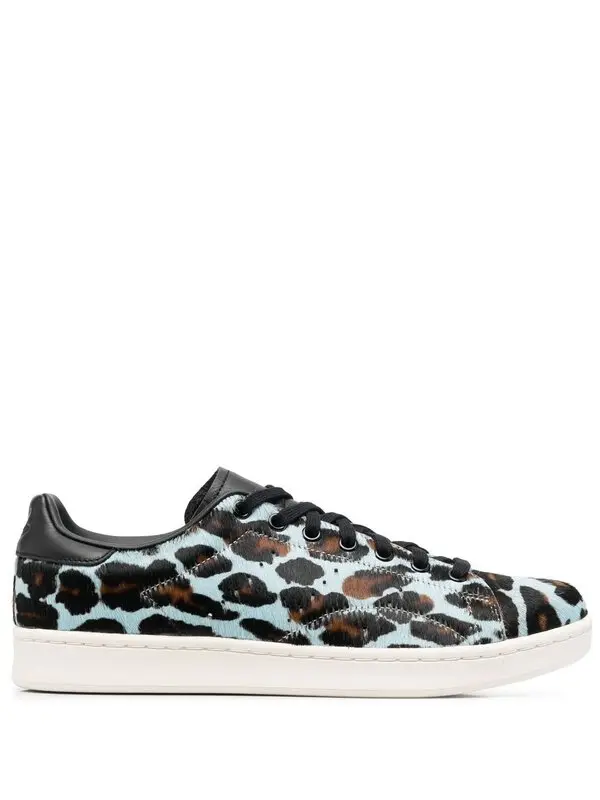 Adidas Stan Smith Leopard Print Sneakers - Blue