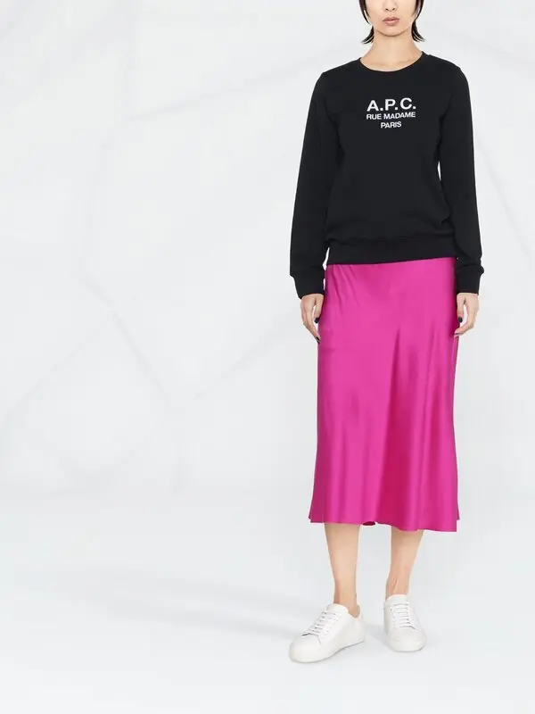 A.p.c. Tina Logo-embroidered Sweatshirt - Black