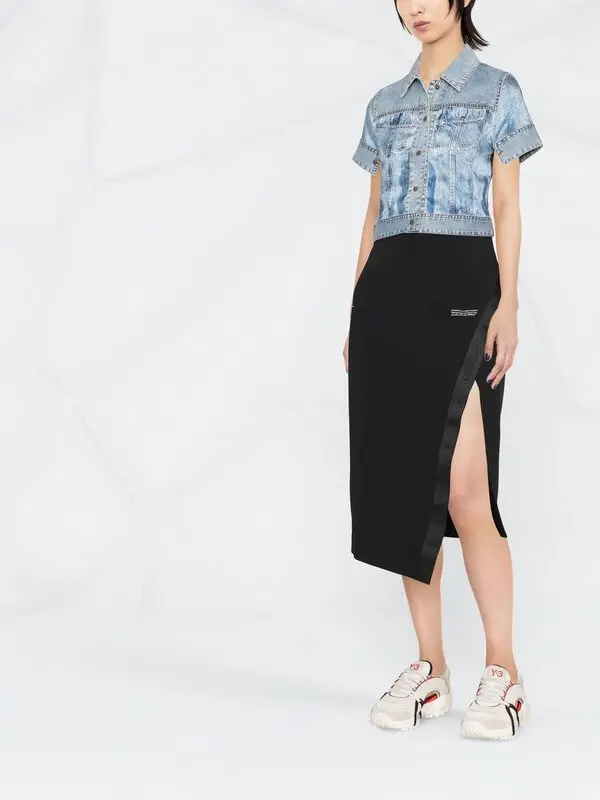 DIESEL® Bleached Cropped Denim Shirt