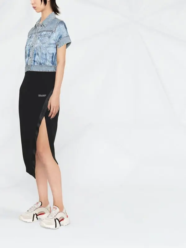 DIESEL® Bleached Cropped Denim Shirt